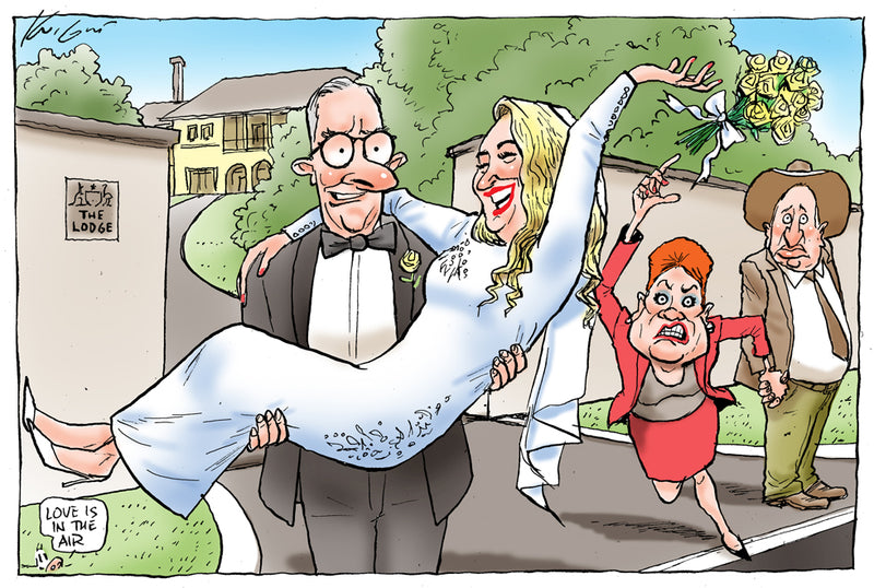 Albo's wedding | Australian Political Cartoon – Knight Cartoons