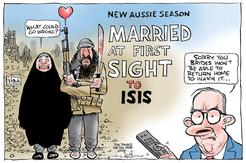 Aussie ISIS Brides | Australian Political Cartoon – Knight Cartoons