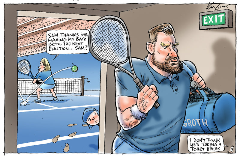 Sam Groth's early departure | Australian Political Cartoon – Knight ...