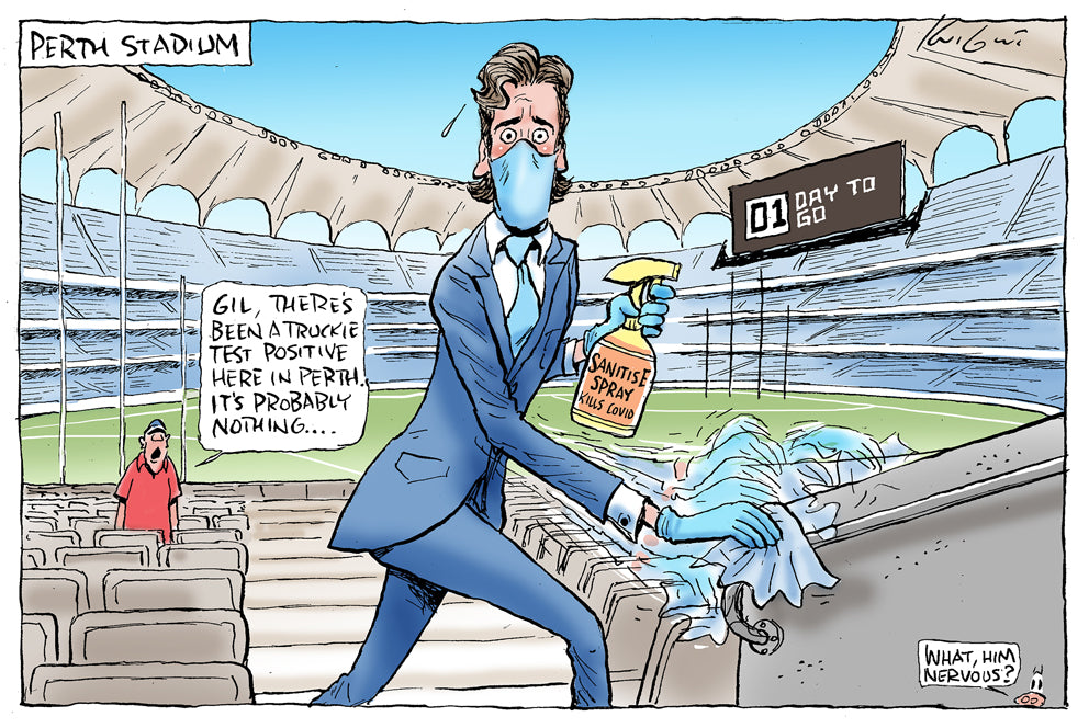 AFL Grand Final in Perth | Sports Cartoon – Knight Cartoons