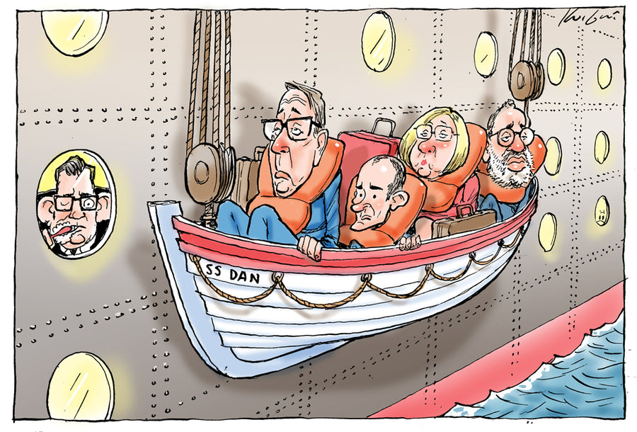 Abandon ship | Australian Political Cartoon – Knight Cartoons