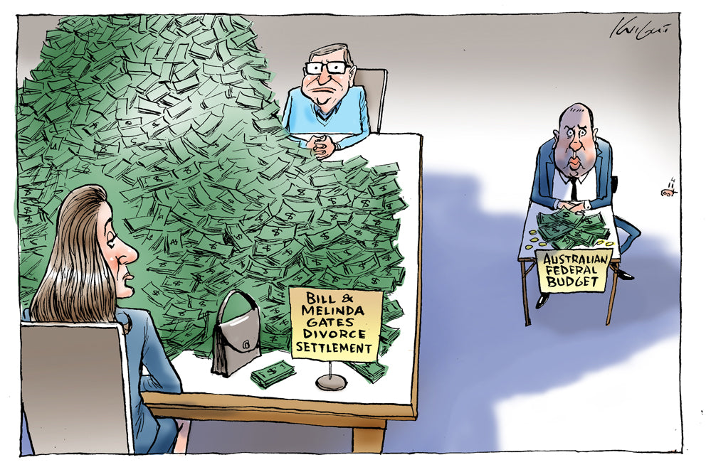 Bill Gates Divorce Settlement | Celebrity Cartoon – Knight Cartoons