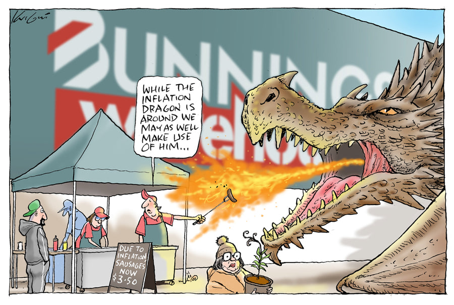 Bunnings sausage sizzle | Australian Political Cartoon – Knight Cartoons