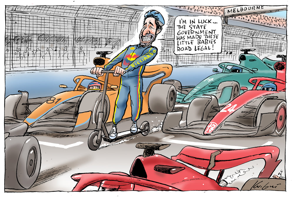 Daniel Ricciardo | Sports Cartoon – Knight Cartoons