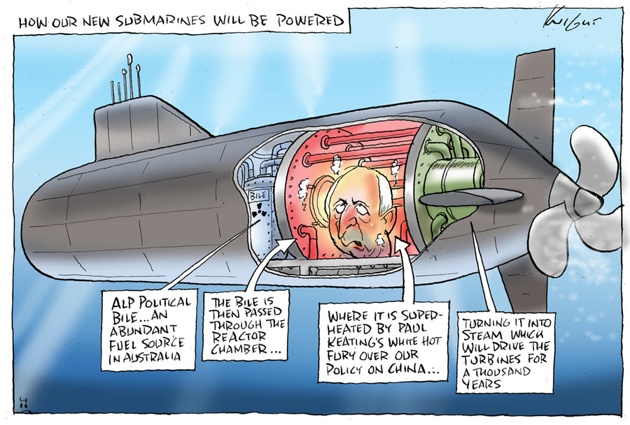 How our New Subs Work | Australian Political Cartoon – Knight Cartoons