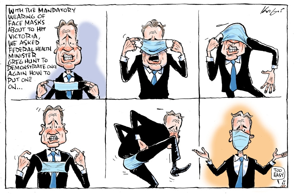 How to put a face mask on | Sports Cartoon – Knight Cartoons