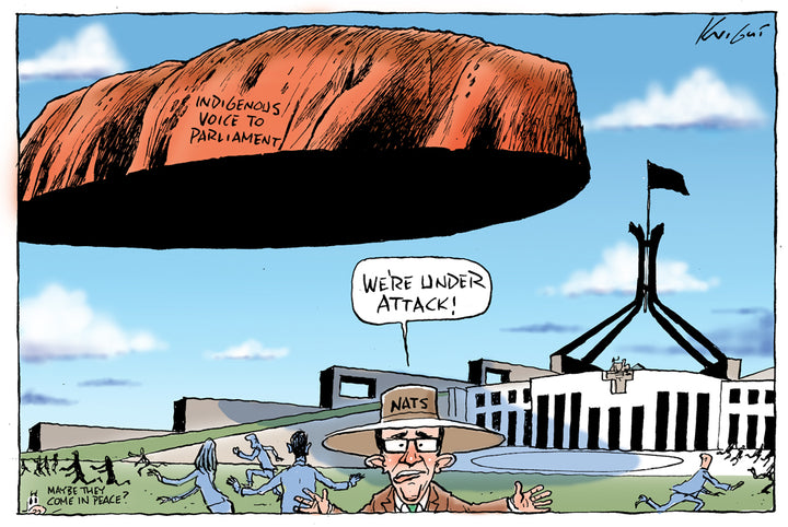 Uluru voice to Parliament | Australian Political Cartoon – Knight Cartoons
